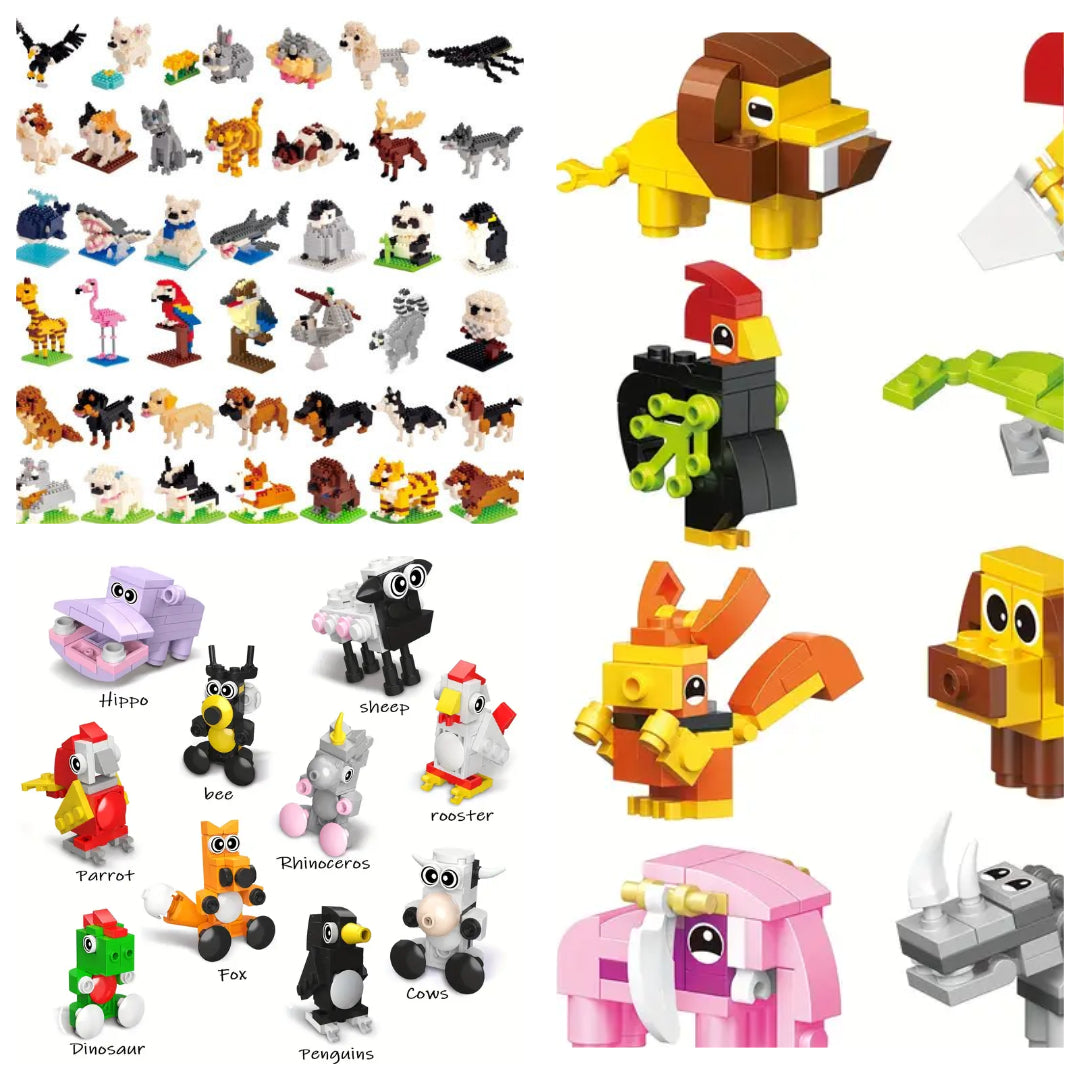 Building Block Brick Animals Various Different Types. – BrickBlocks